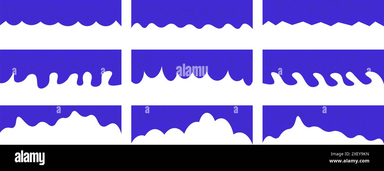 Set Of Dividers Shape Templates Modern Separator Header For Website And App Curve Lines Wave