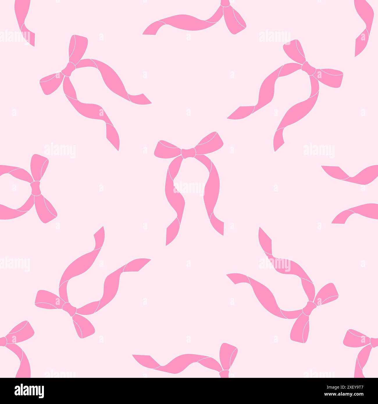 Decorative pink bows seamless pattern. Trendy design. Cute feminine ...