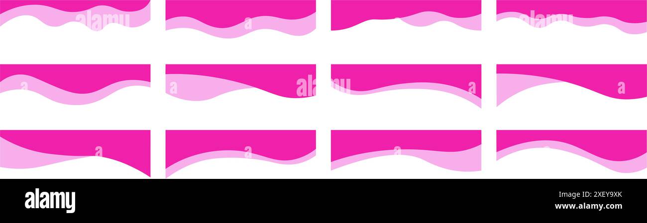 Collection Of Dividers Shape Templates Modern Separator Header For Website And App Curve Lines