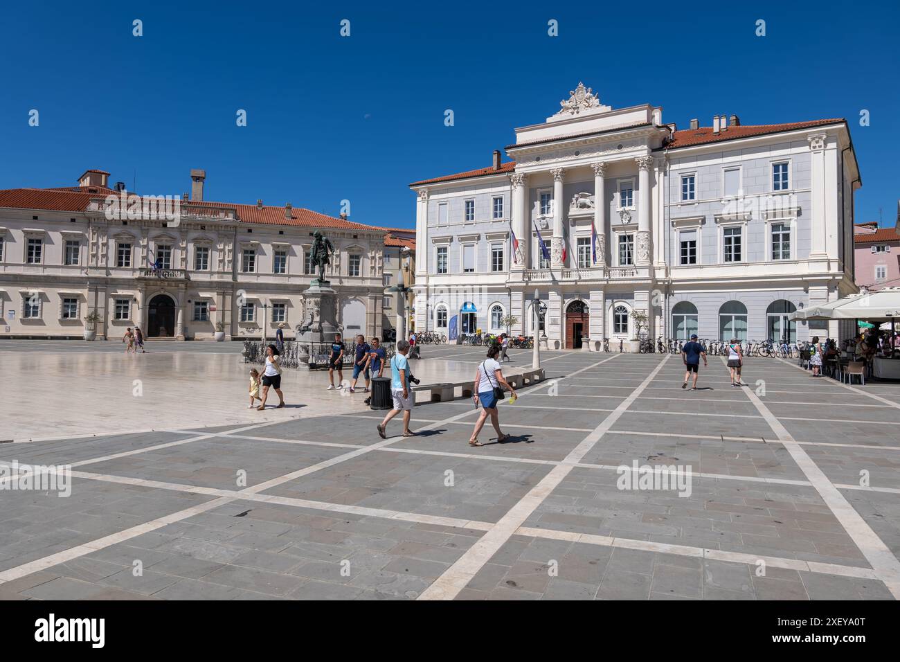 Piran, Slovenia - July 20, 2022 - Tartini Square (Slovene: Tartinijev ...