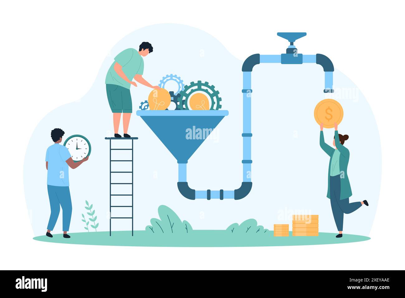 Make money with creative idea, online project monetization. Tiny people ... Make money with creative idea, online project monetization. Tiny people ...