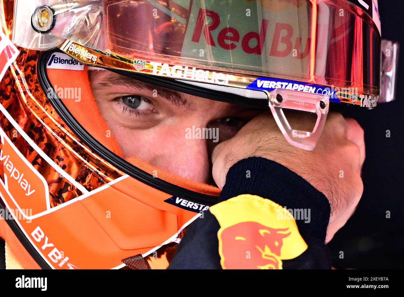 Red Bull driver Max Verstappen of the Netherlands prepares for the ...