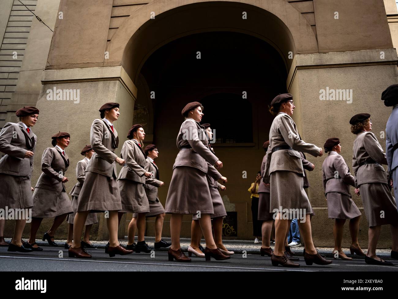 Around 15,000 members of the Czech Sokol (Falcon) gymnastics ...