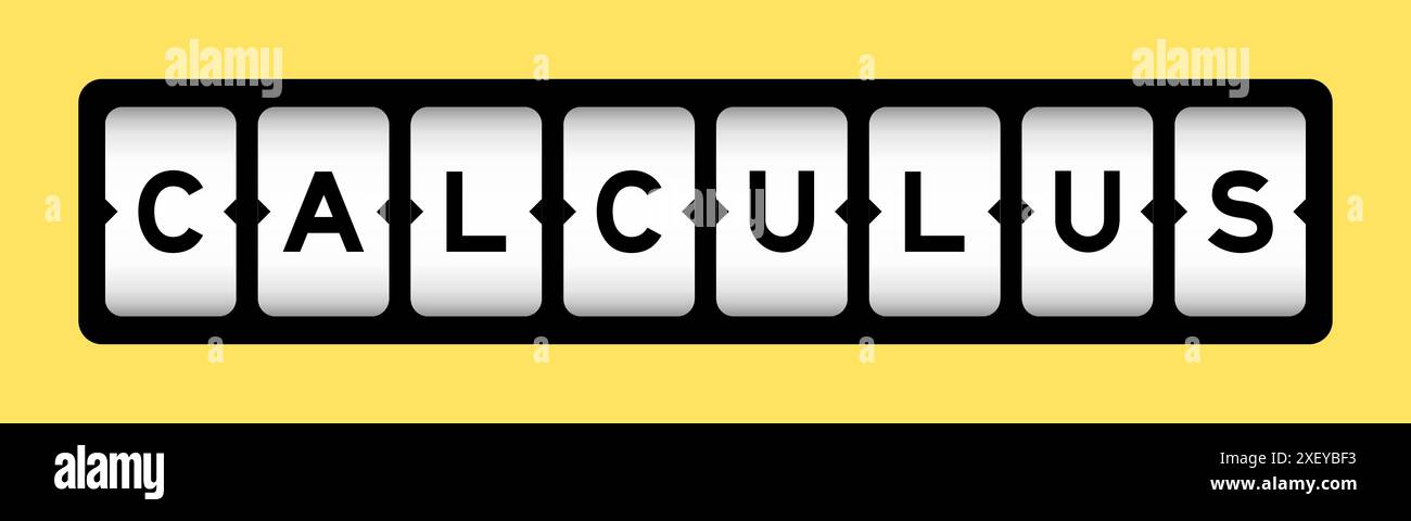 Black color in word calculus on slot banner with yellow color ...