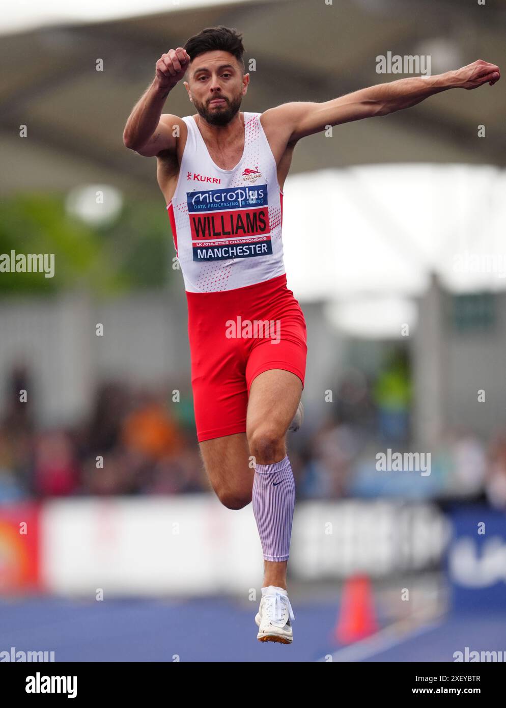 Benjamin Williams in the Men's Triple Jump during day two of the ...