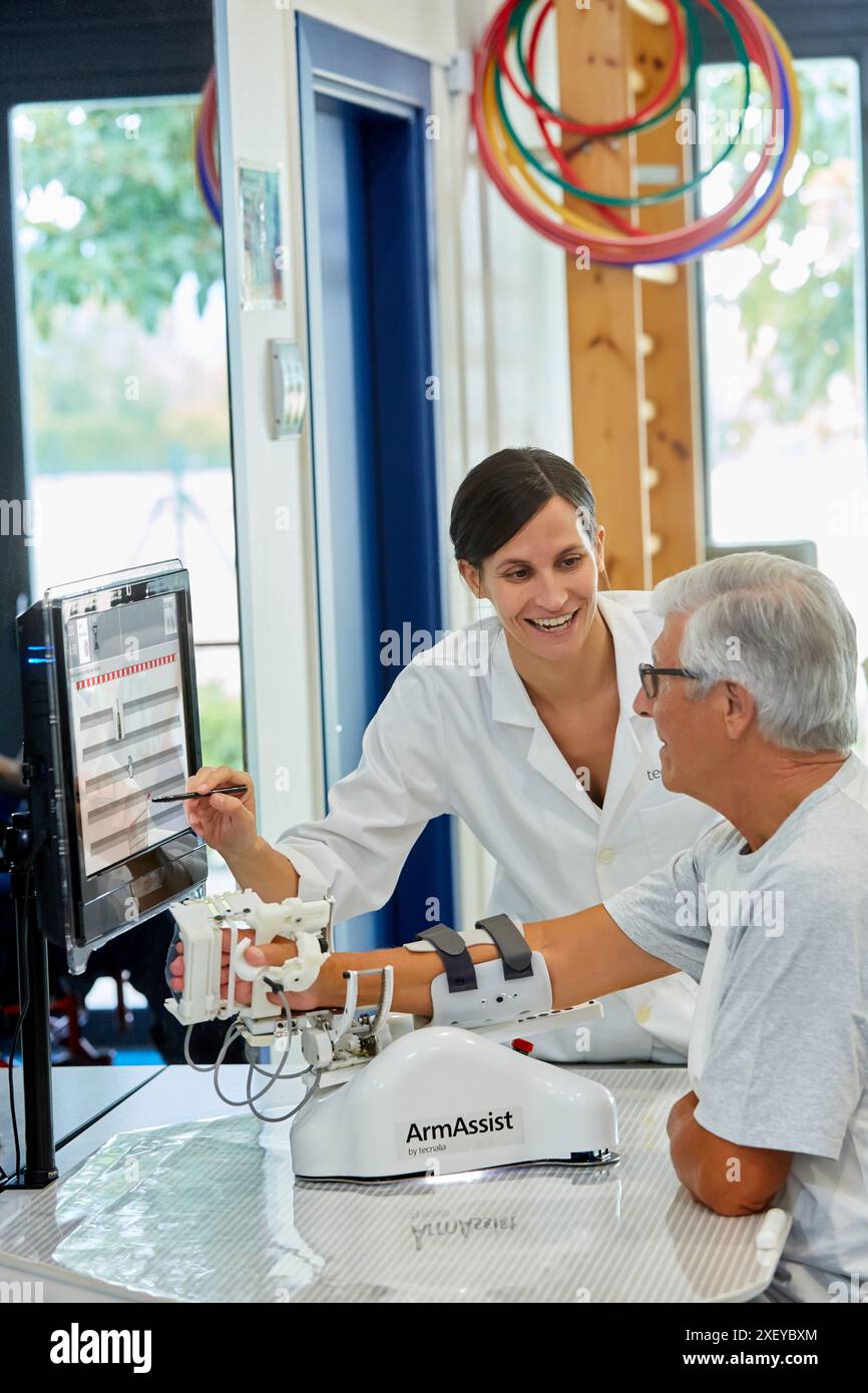 Assistive robot for upper limb rehabilitation hi-res stock photography ...