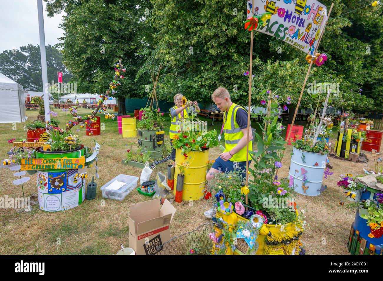 School bug barrels hi-res stock photography and images - Alamy