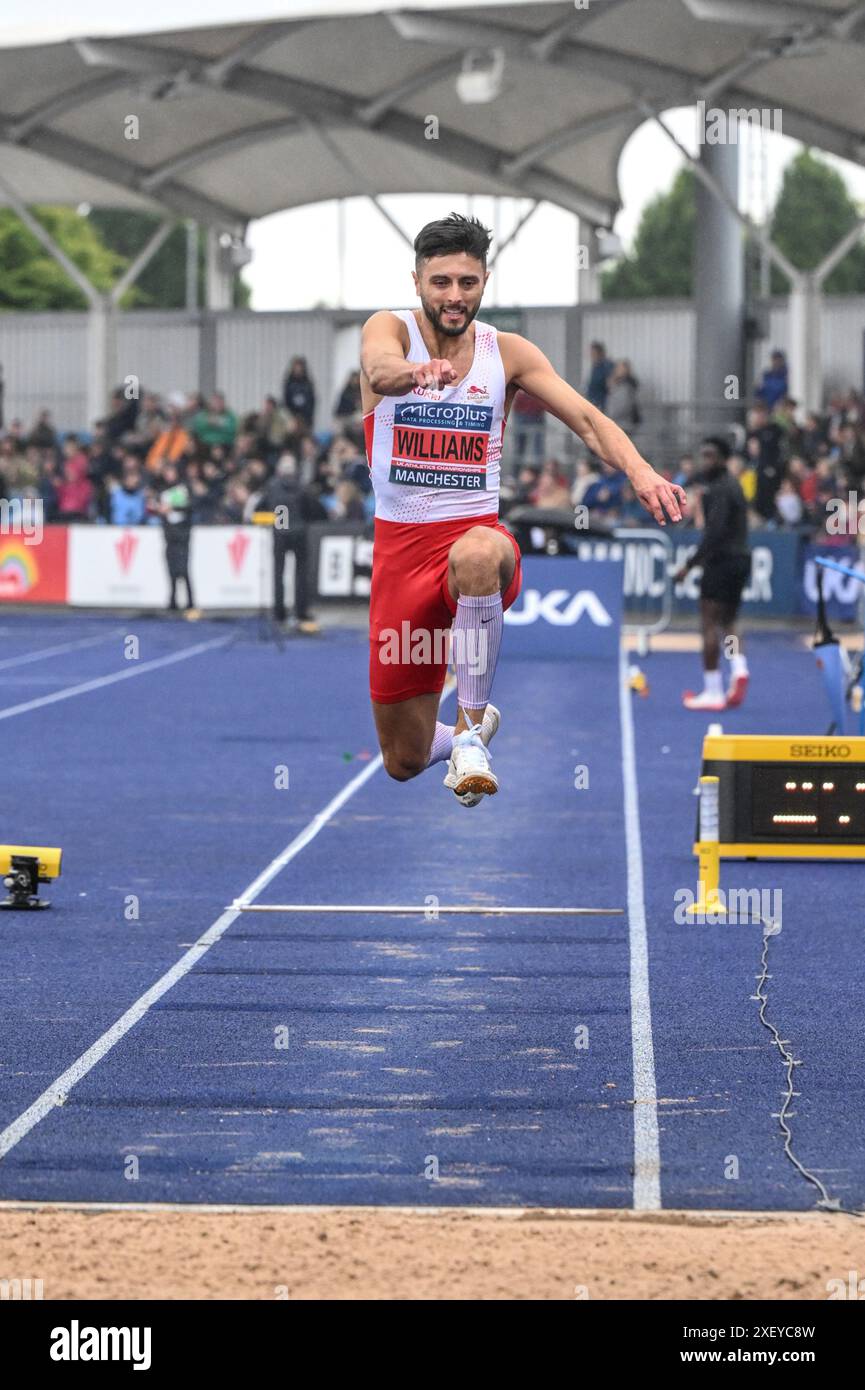Benjamin Williams in the mens triple jump during the Microplus UK ...