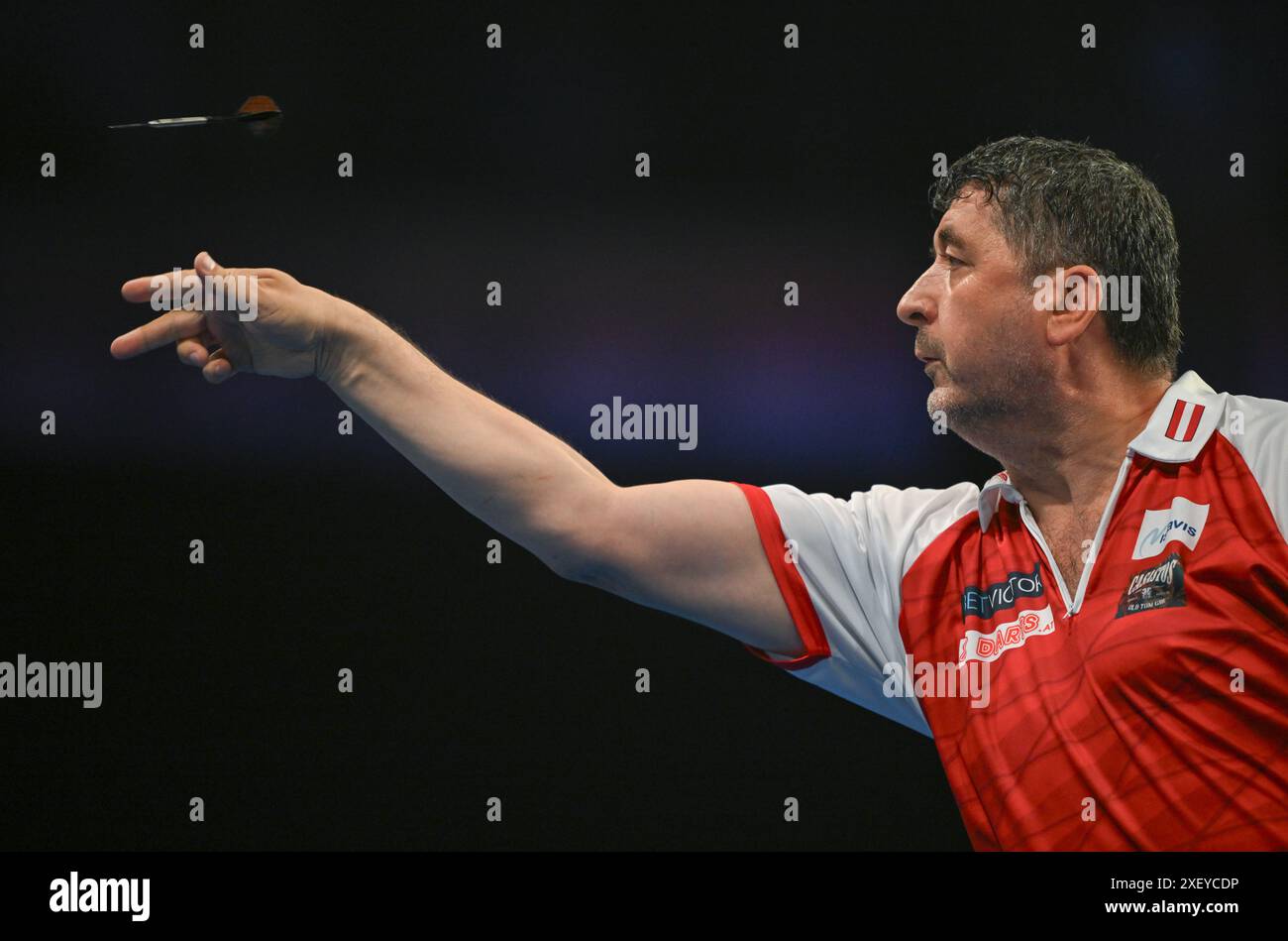 30 June 2024, Hesse, Frankfurt/Main: Darts, World Team Championship ...