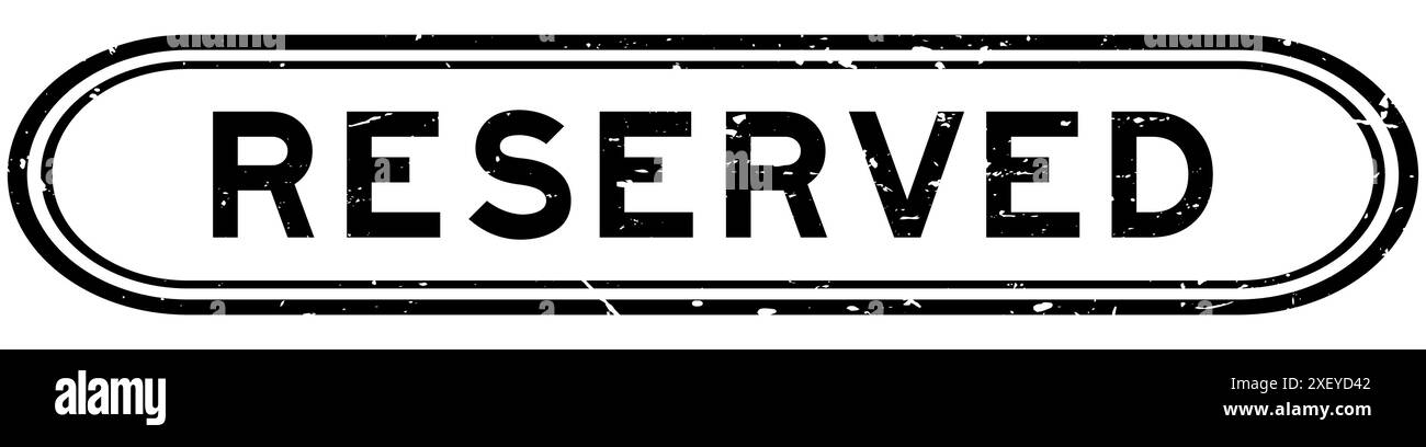 Grunge black reserved word rubber seal stamp on white background Stock ...