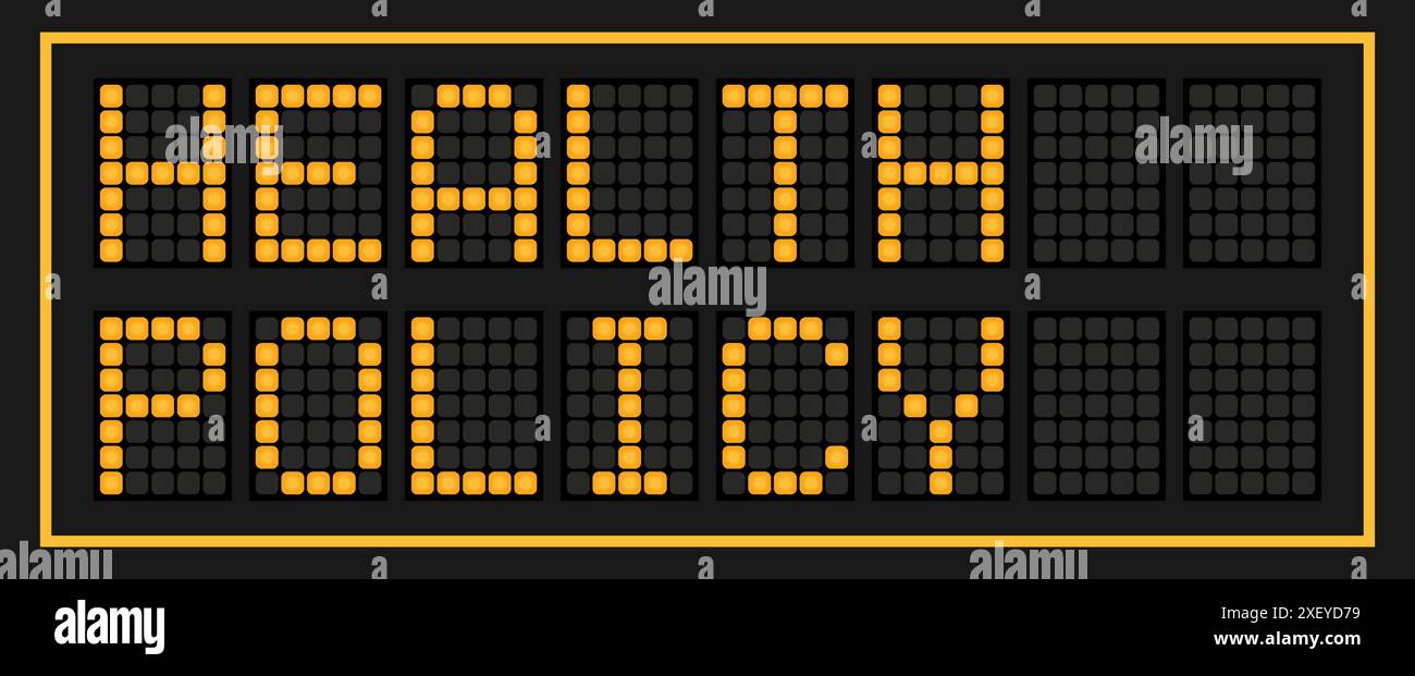 Orange color led banner in word health policy on black background Stock ...