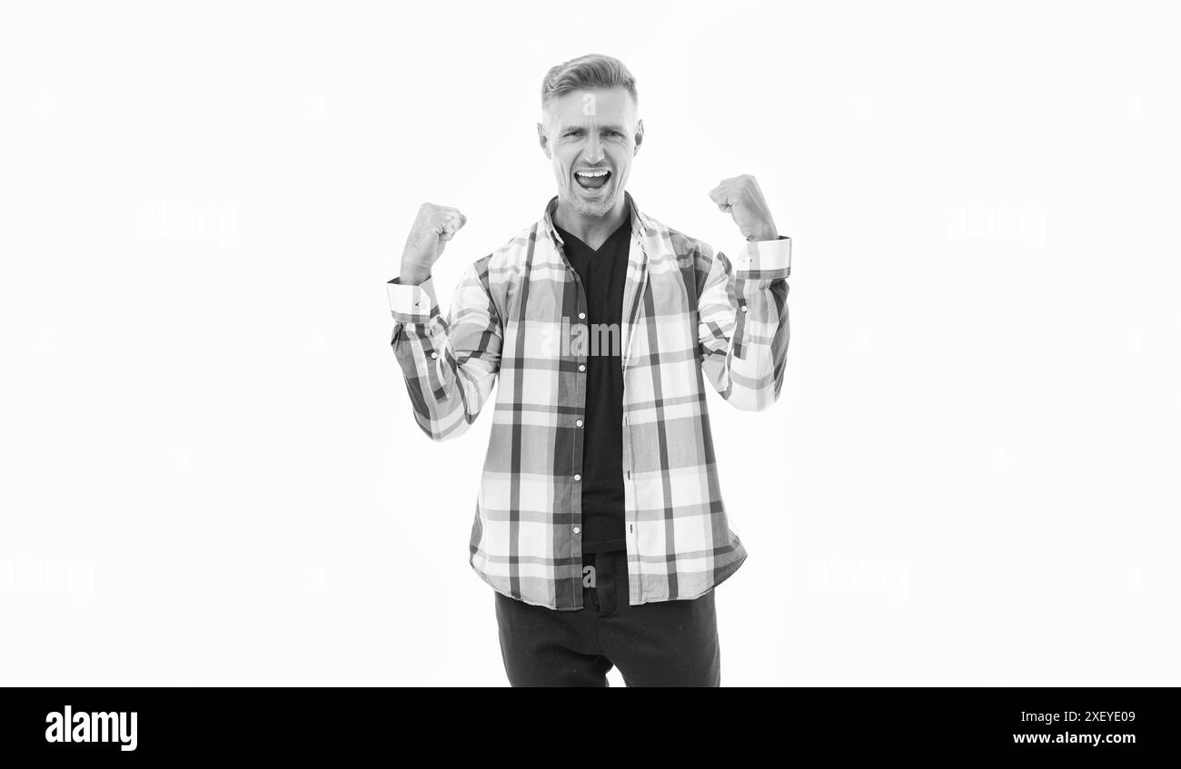 successful unshaven guy casual style. studio shot of grizzled guy ...