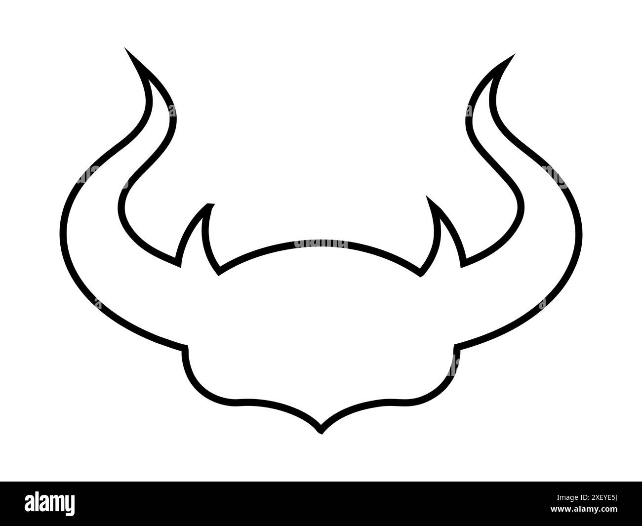 Curved horns there is a Stock Vector Images - Alamy