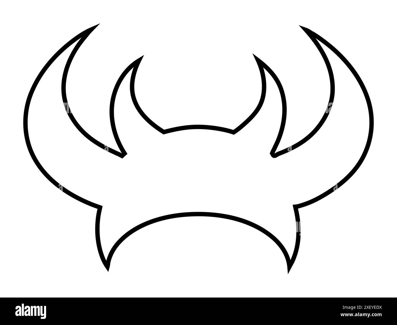 Curved horns there is a Stock Vector Images - Alamy