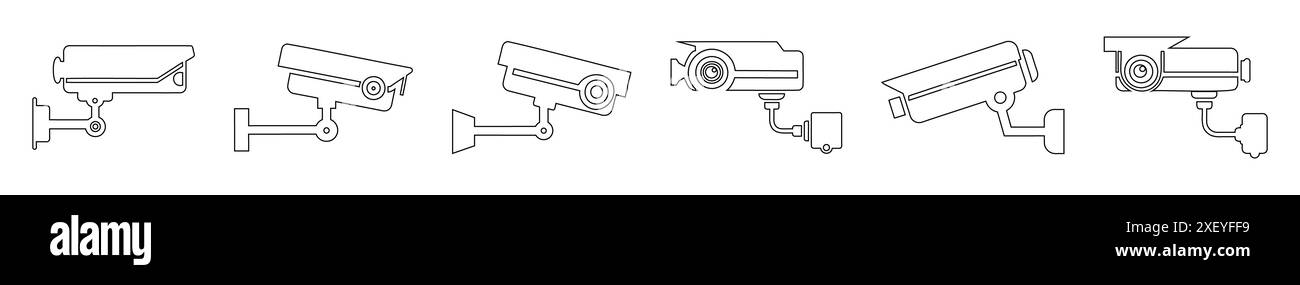 Cctv cameras sign Black and White Stock Photos & Images - Alamy