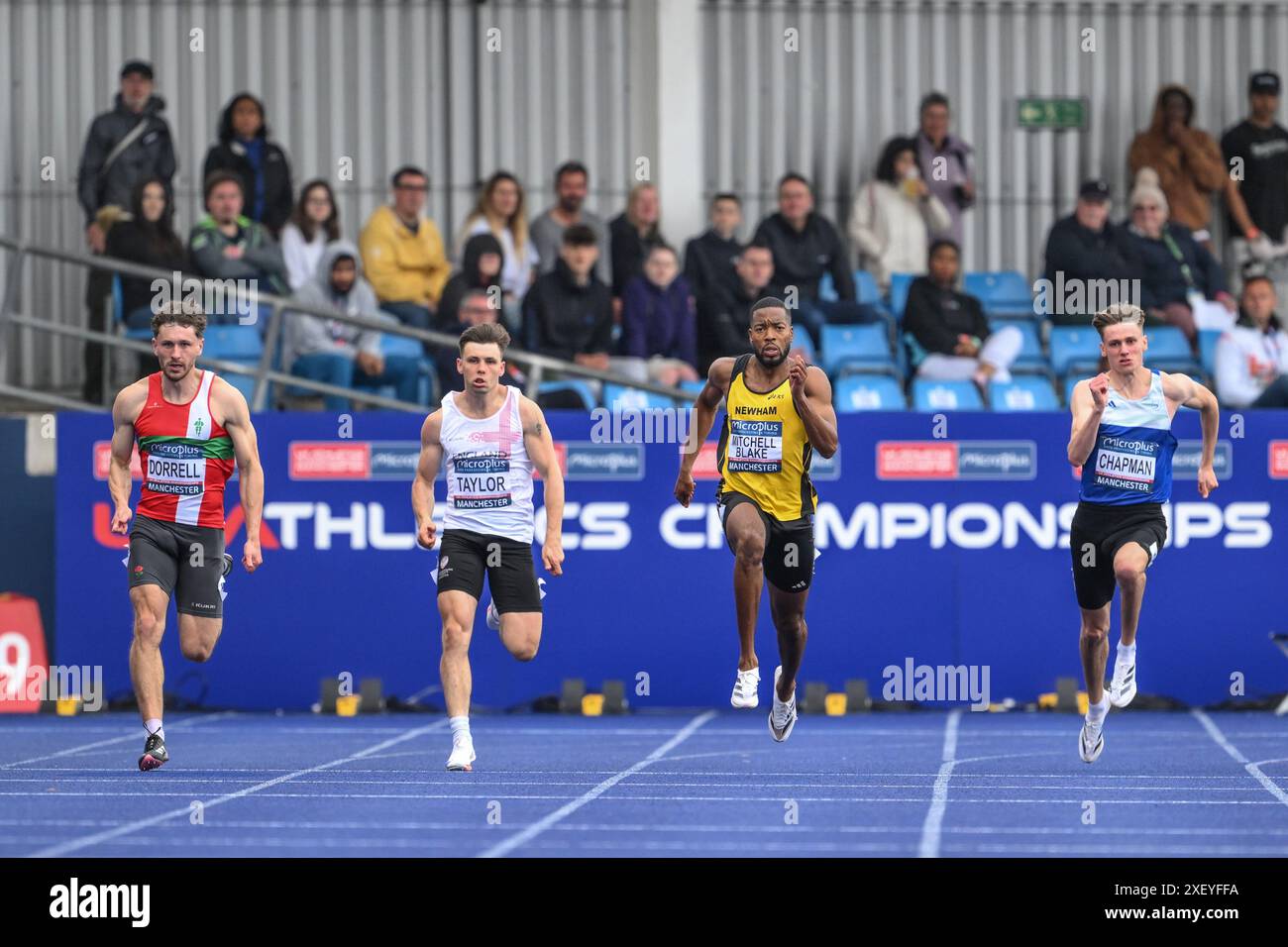 Mitchell Blake in the first heat of the mens 200m during the Microplus ...