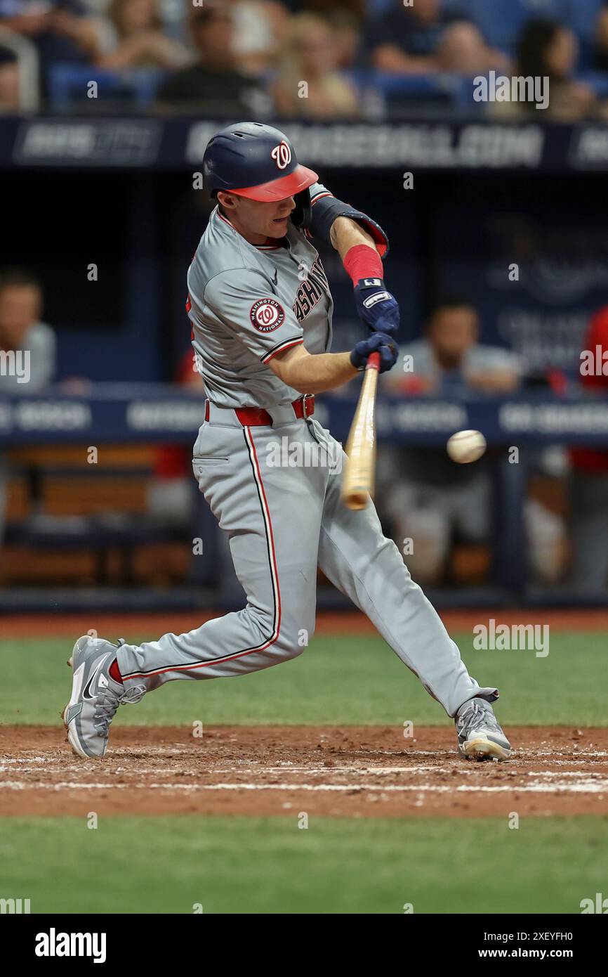 St. Petersburg, FL: Washington Nationals outfielder Jacob Young (30 ...
