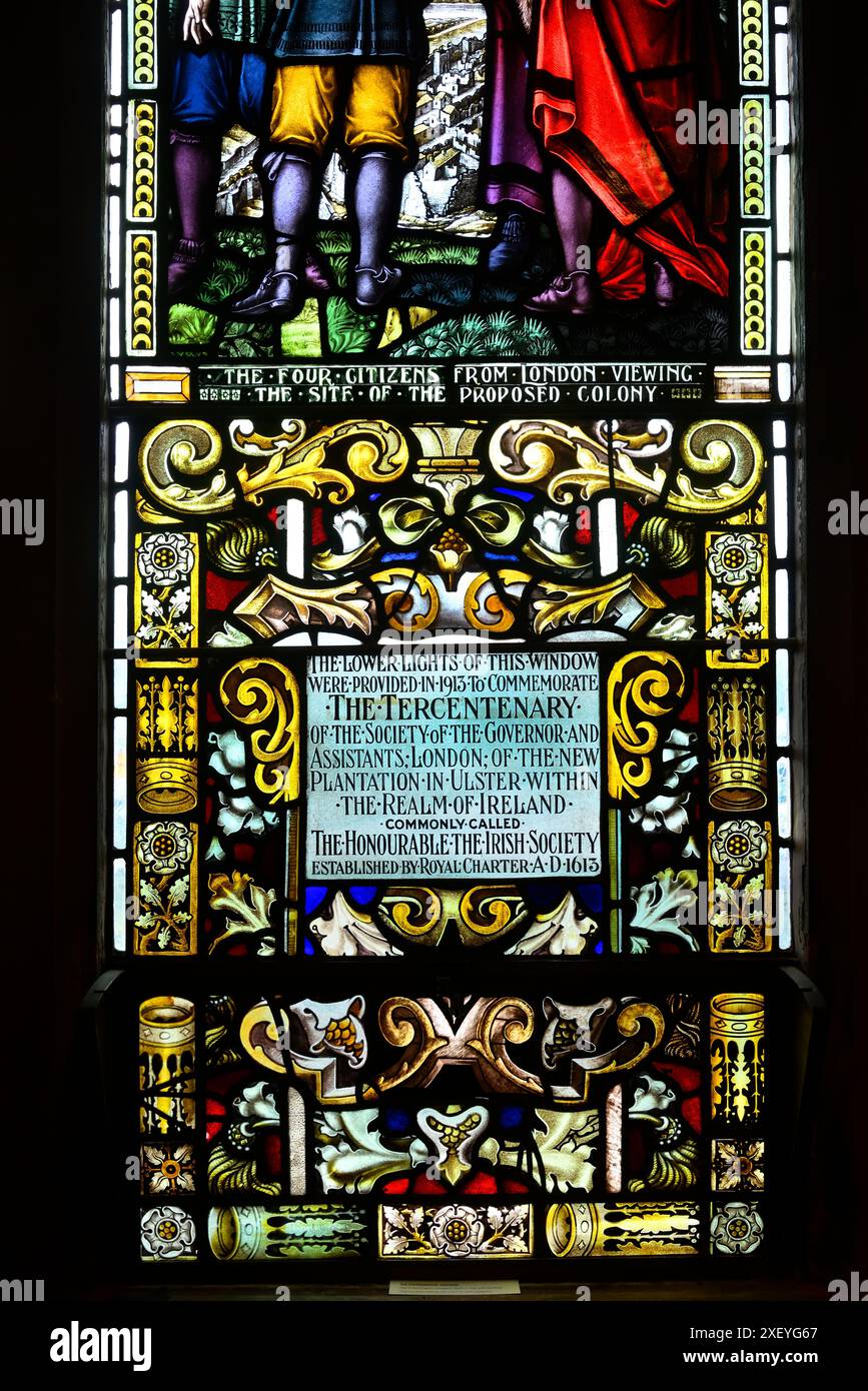 Stained Glass Windows Guildhall Derry Stock Photo - Alamy