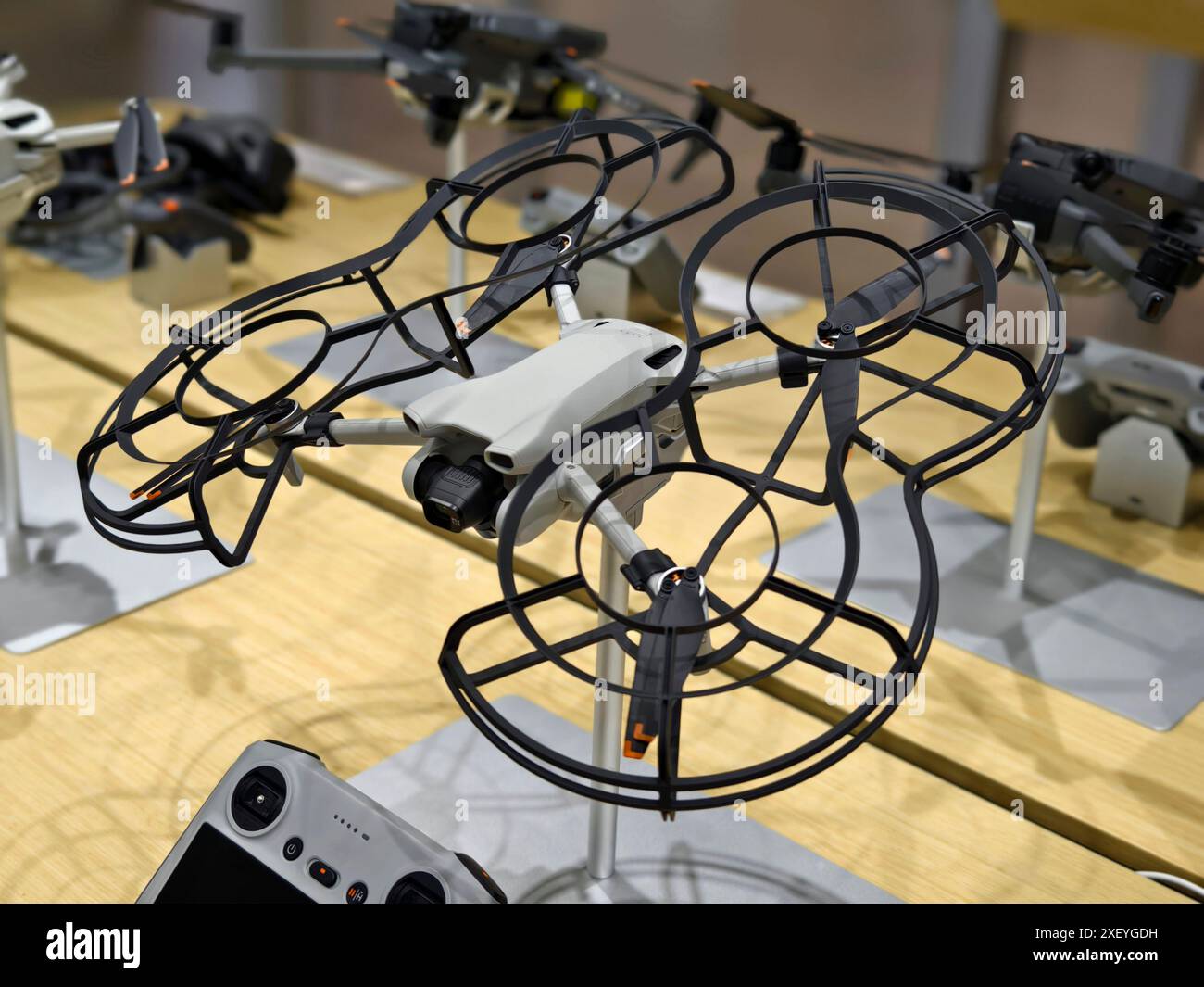 Modern drone for video and photo in the light store Stock Photo - Alamy