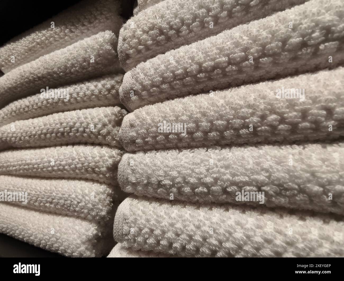 White towels neatly arranged hi-res stock photography and images - Alamy