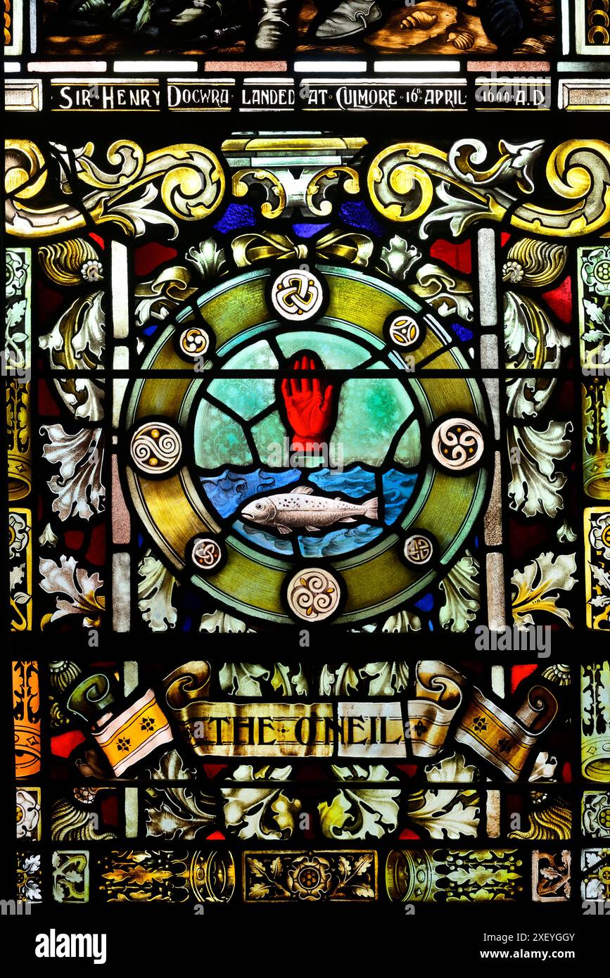 Stained Glass Windows Guildhall Derry Stock Photo - Alamy