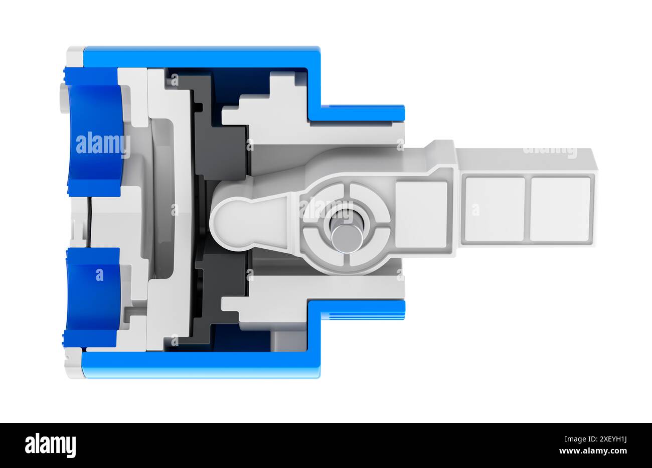 Cross-section of Replacement Ceramic Disc Faucet Cartridge. 3D ...