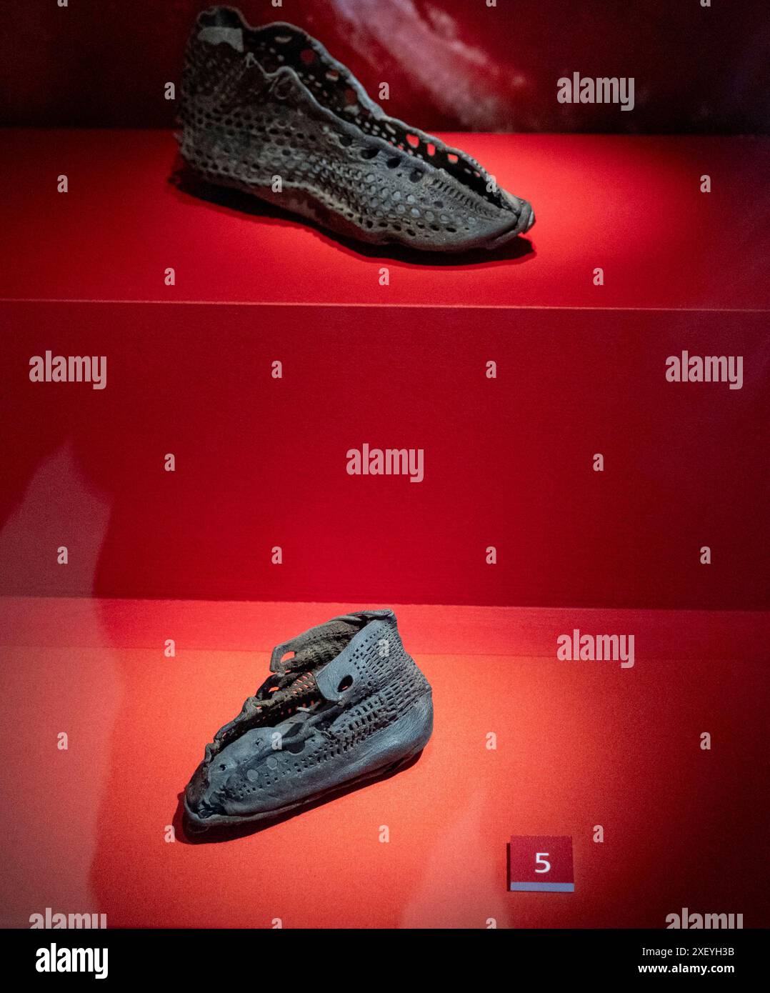 Roman footwear in the Roman Museum at Vindolanda, Northumberland ...