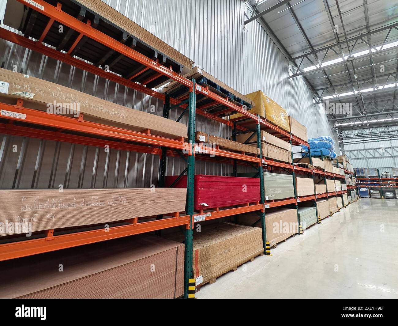 Warehouse with shelves and boxes in the shopping mall for retail Stock ...