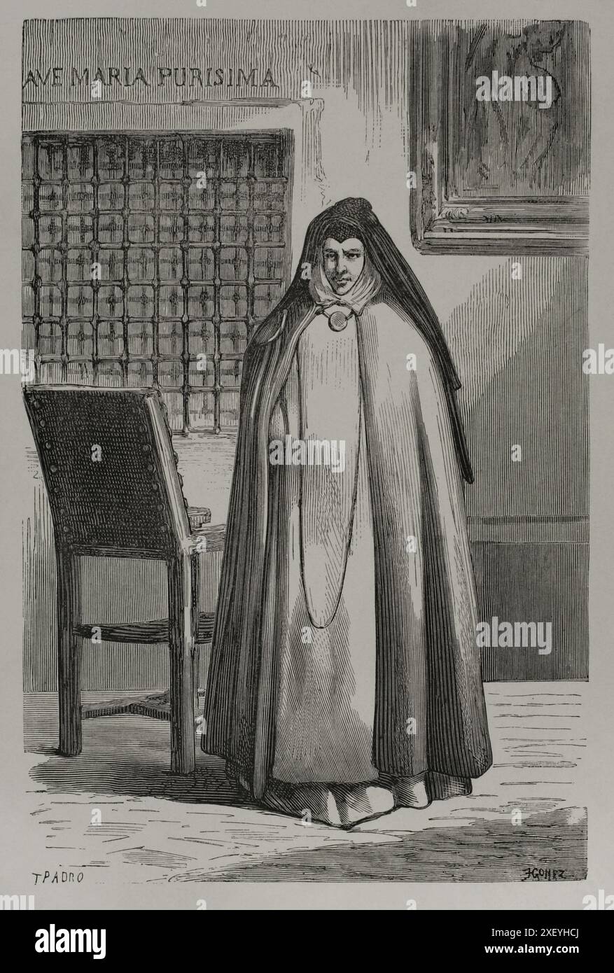 Sor Patrocinio, so-called also known as "the nun of the wounds" (1811 ...