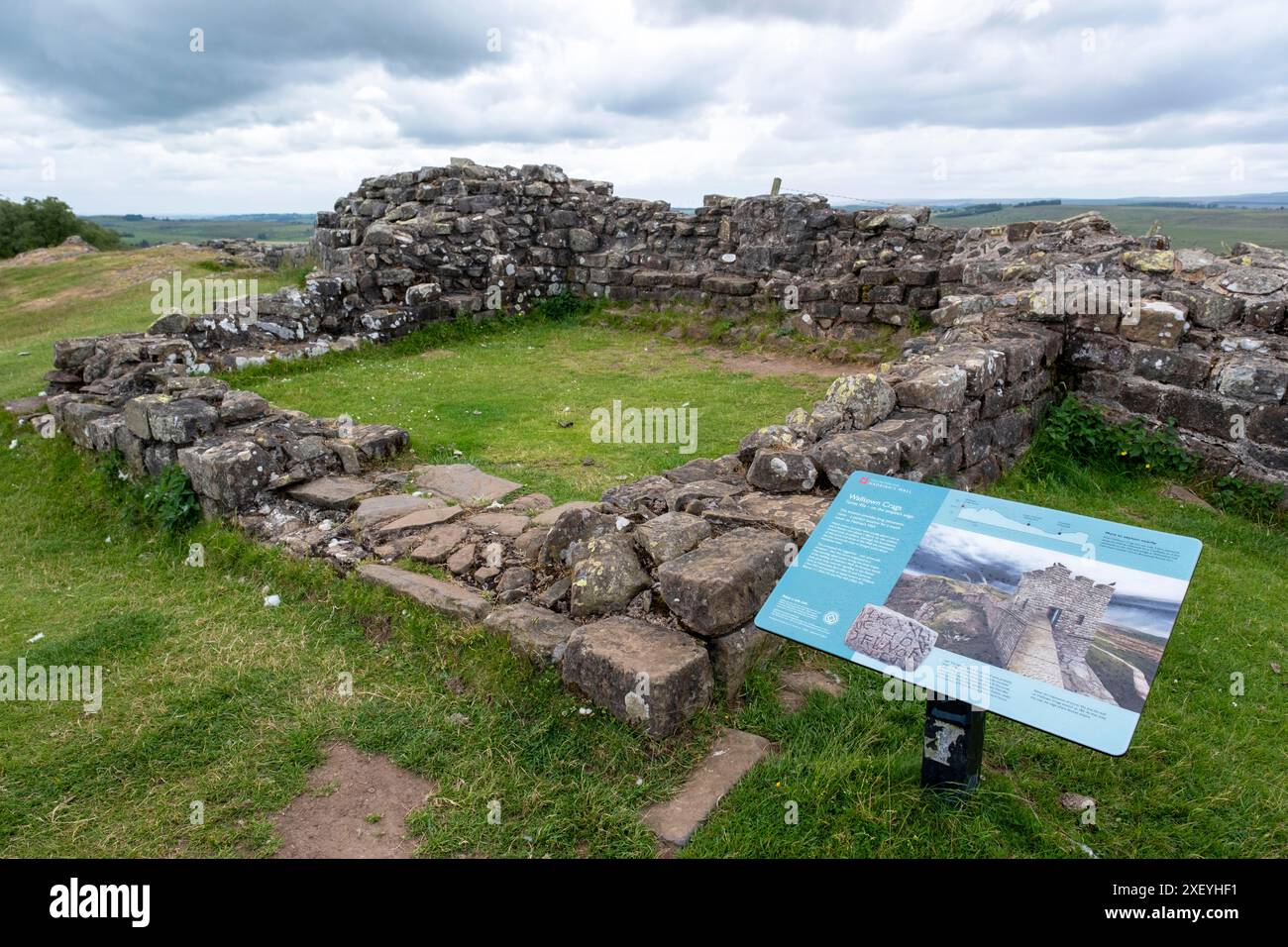 Turret 45A on Hadrian's Wall at Walltown Crags, Northumberland, England ...