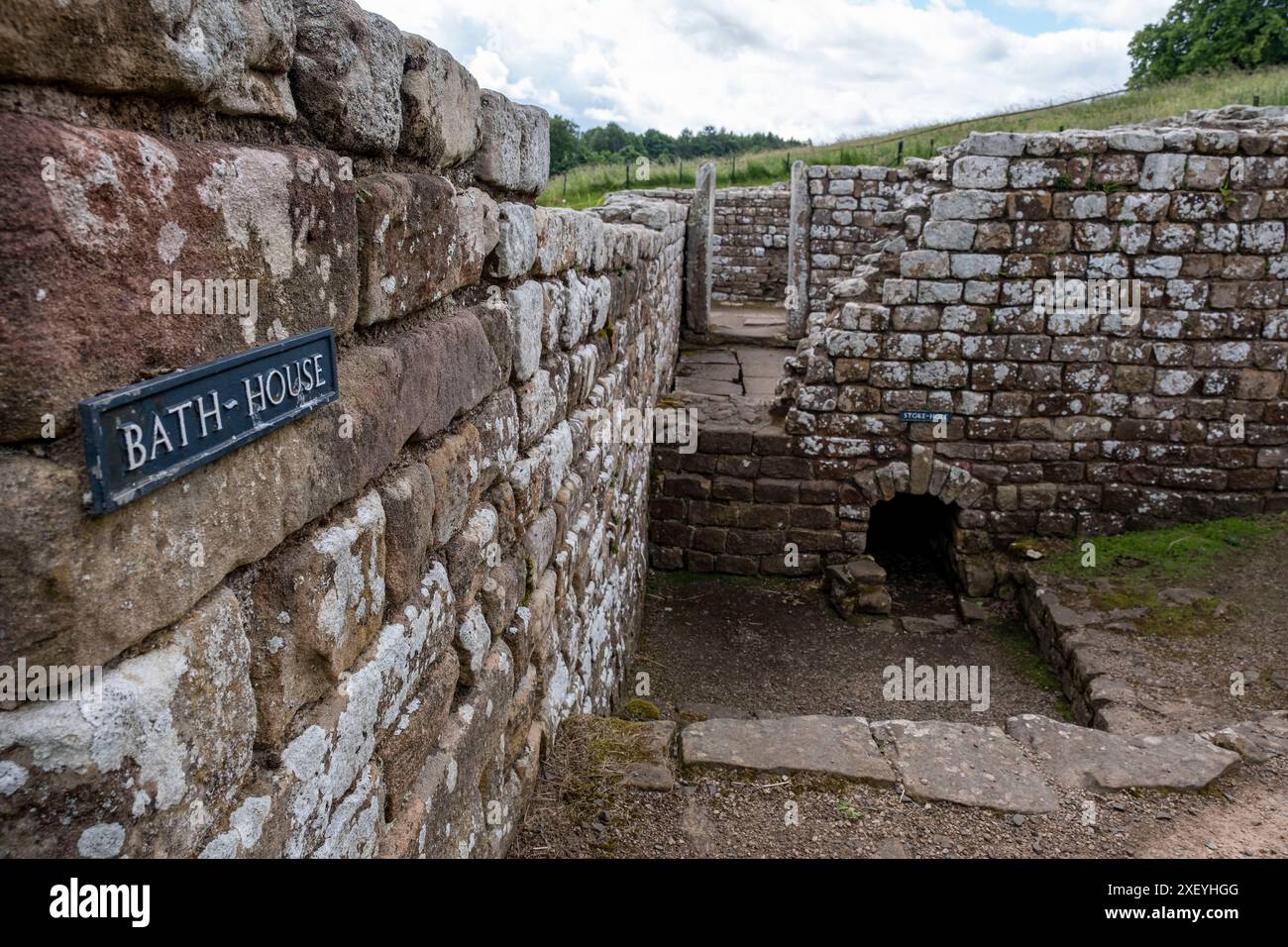 Roman bath house at chesters cilurnum roman fort hi-res stock ...