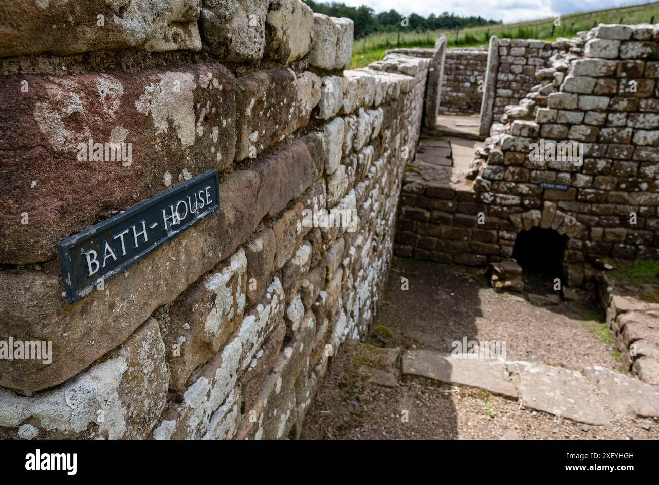 Roman Bath House at Chesters (Cilurnum) Roman Fort. Chollerford, Hexham ...