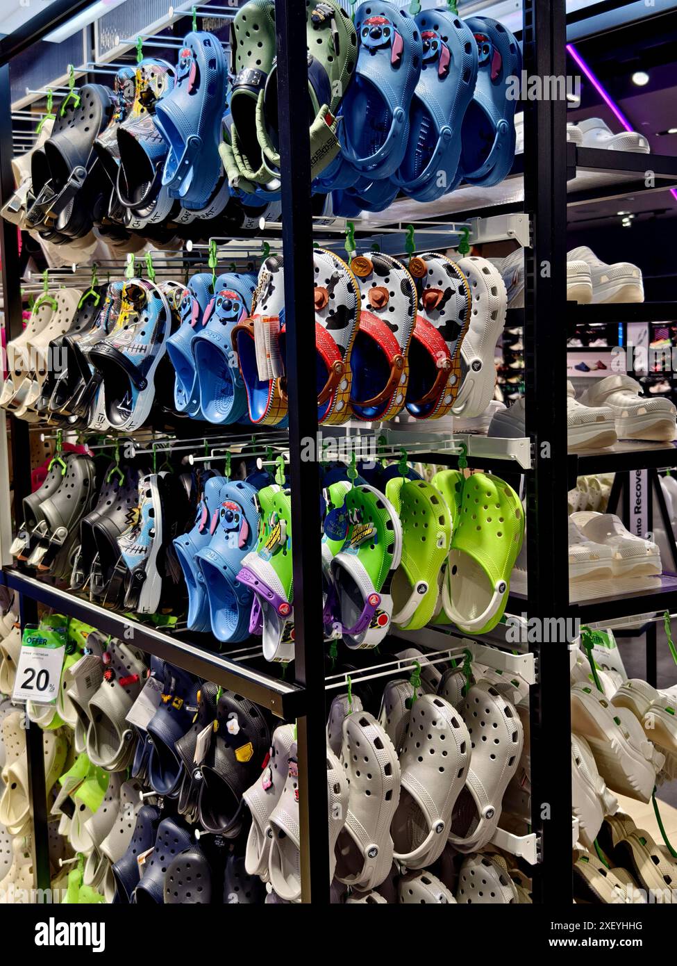 PHUKET, THAILAND- JUNE 01, 2024: The store offers a variety of crocs in ...