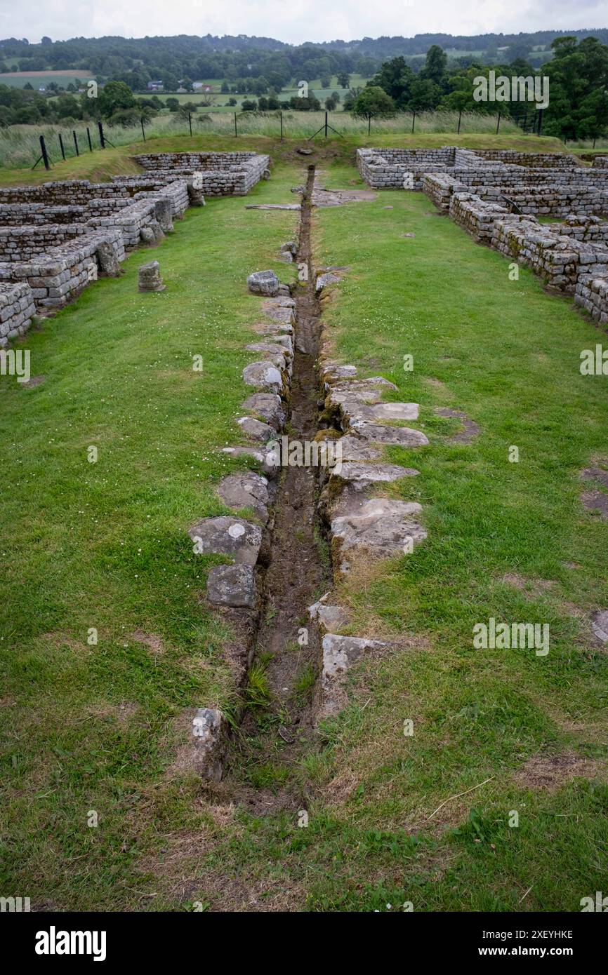 Barrack block and stables ,Chesters Roman Fort, Chollerford, Hexham ...