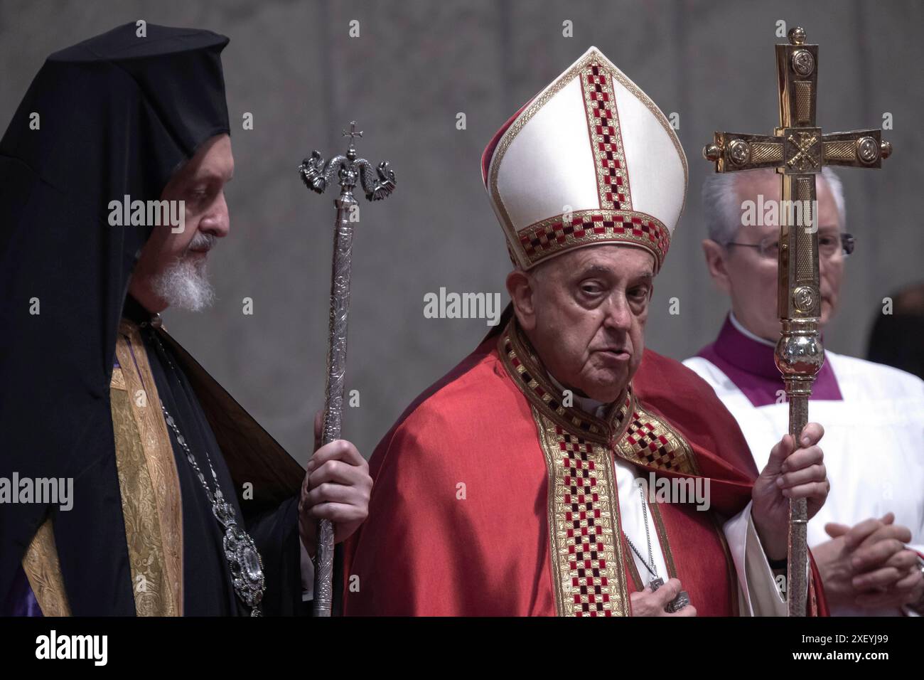 Vatican City, Vatican, 29 June 2024. Pope Francis and Metropolitan ...