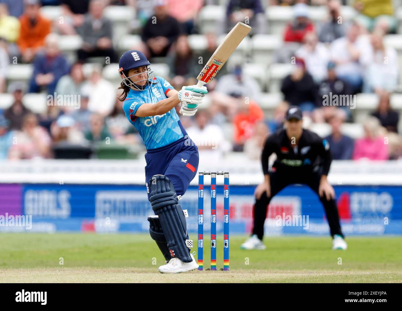 England Women's Maia Bouchier batting during the second One Day ...