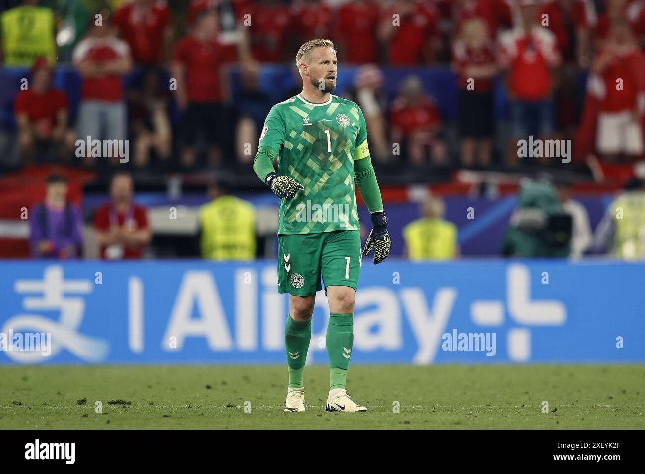 Dortmund - Denmark goalkeeper Kasper Schmeichel during the UEFA EURO ...
