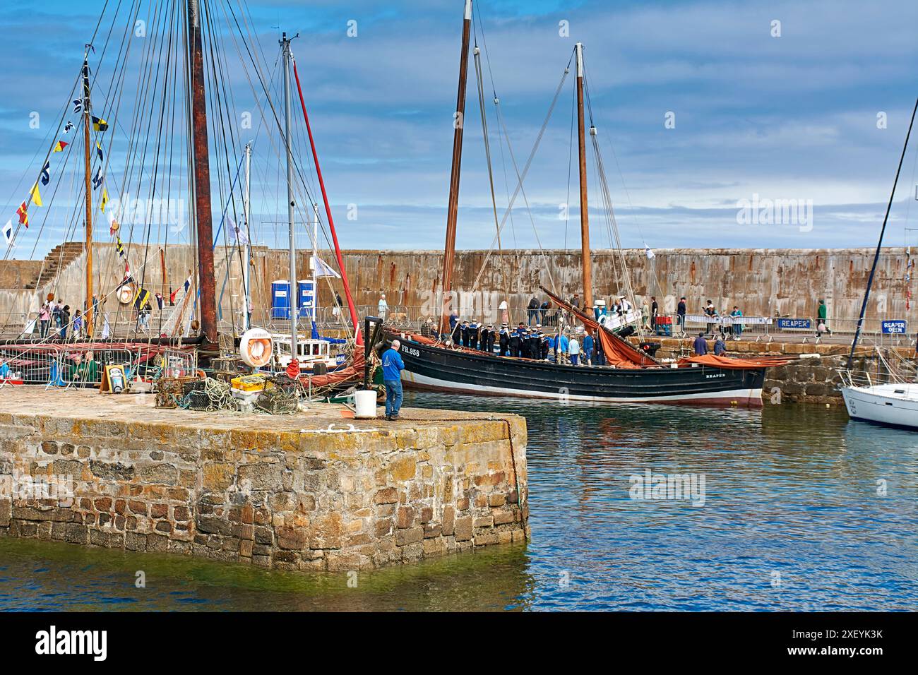 Portsoy Boat Festival yachts in the harbour Sea Cadets on the Reaper ...