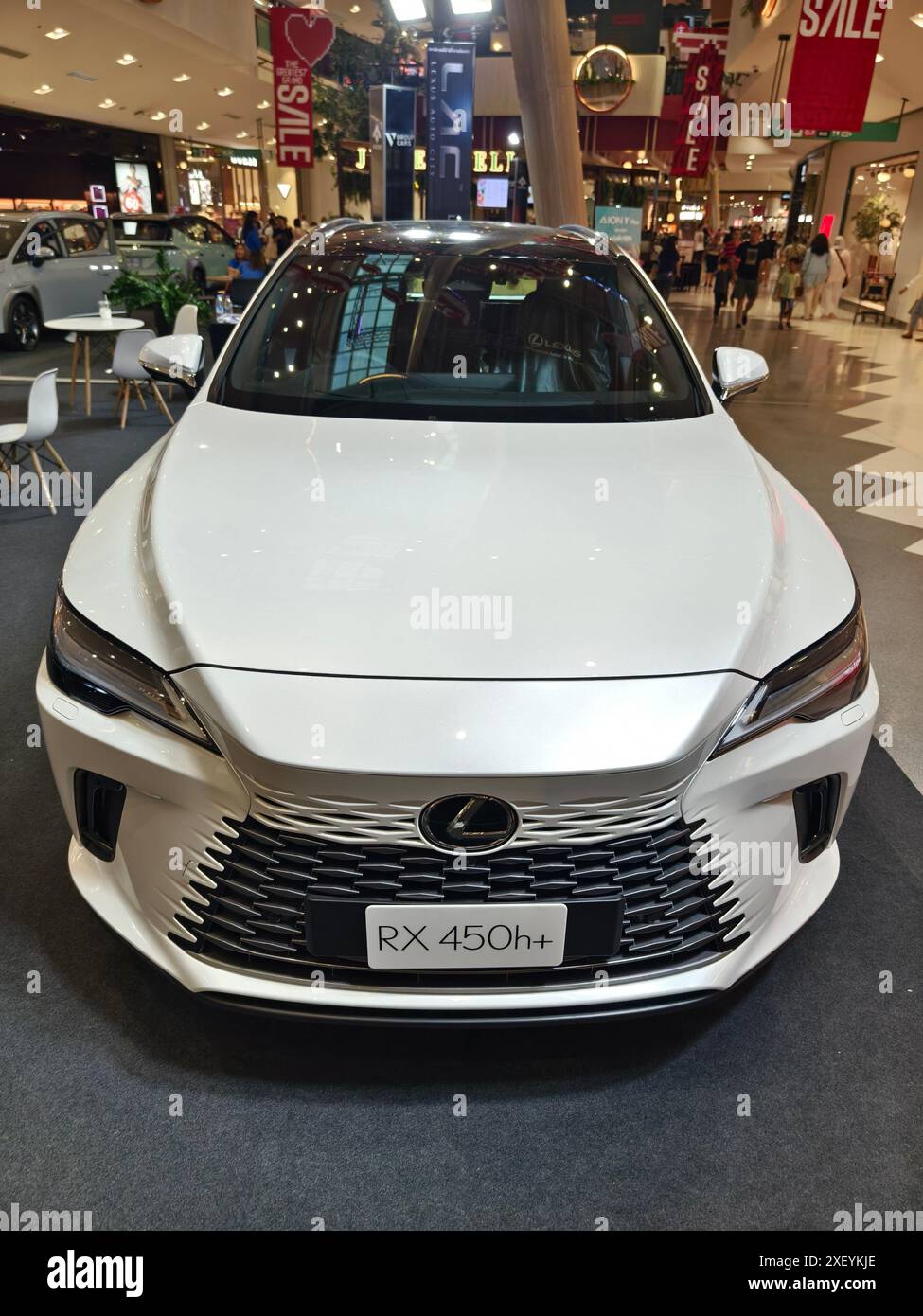 PHUKET, THAILAND- June 10, 2024: Modern cars inside an Lexus showroom ...