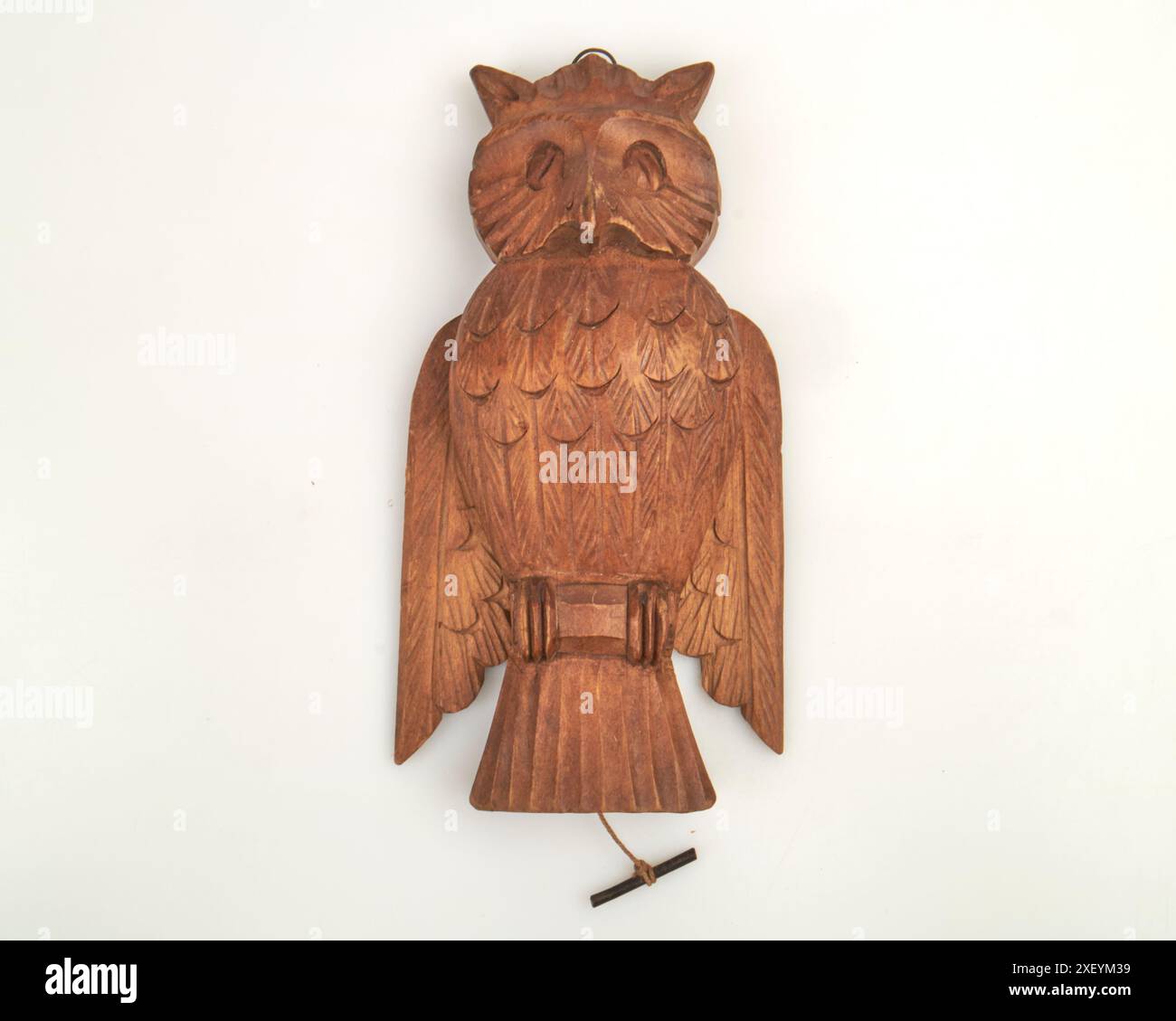 Vintage 1950-60s German Swiss animated carved wooden owl with flapping ...