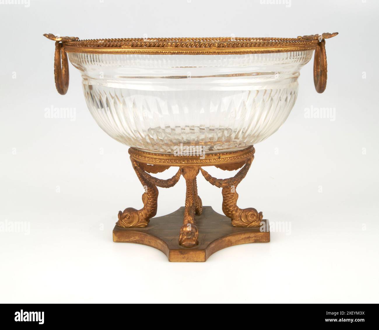 Antique 19thc. French gilt metal and cut glass table centrepiece Stock ...