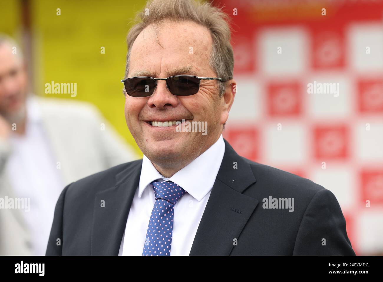 Ger Lyons reacts after winning the Jebel Ali Racecourse & Stables Dash ...
