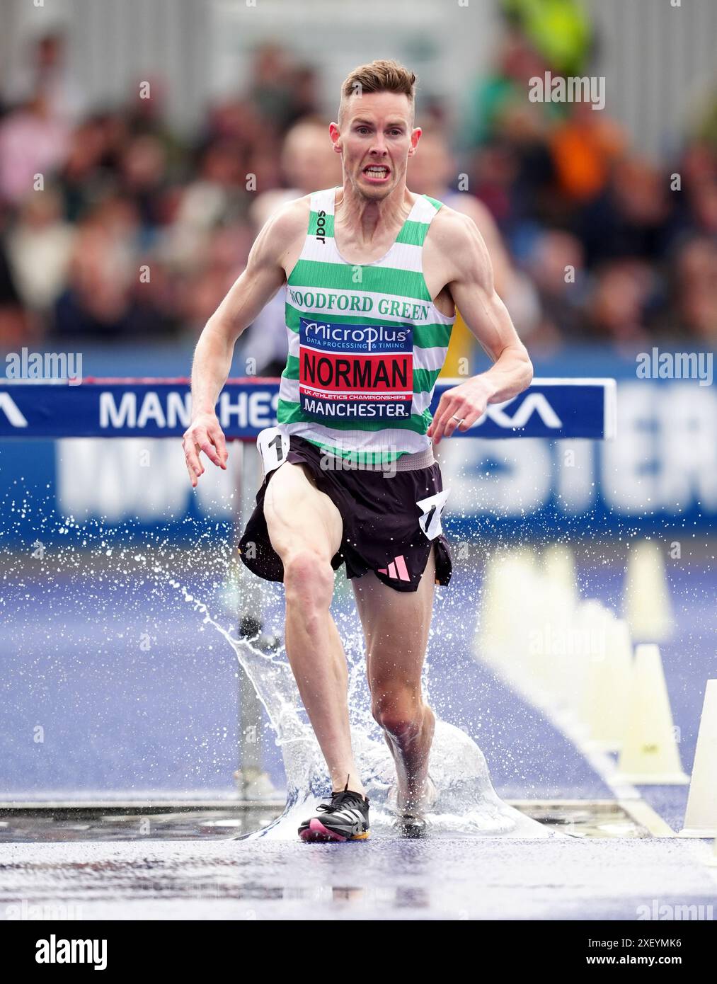 Phil Norman in the Mens 3000m Steeplechase during day two of the ...