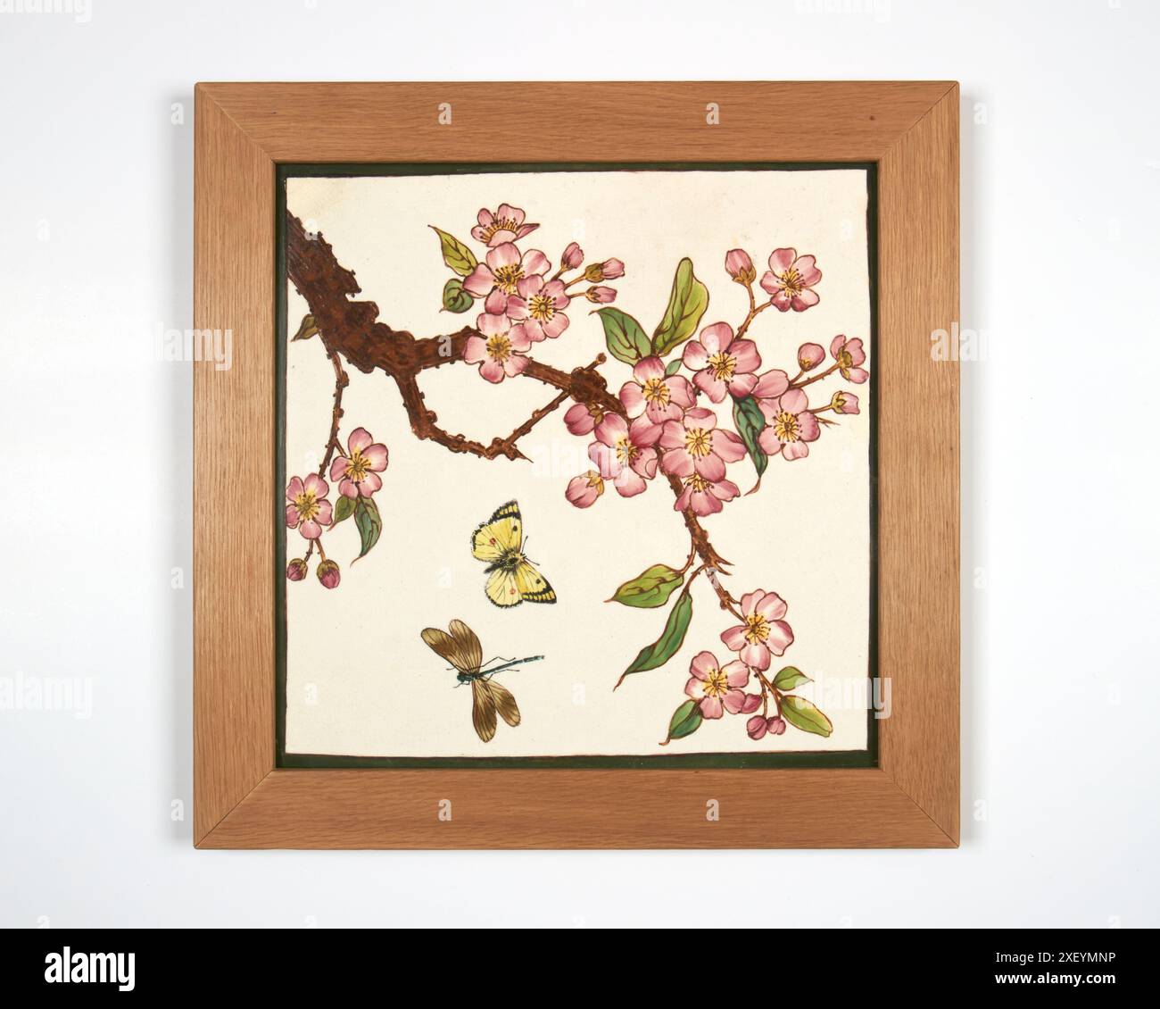 Antique large 1880s hand painted Minton Aesthetic Movement butterfly ...