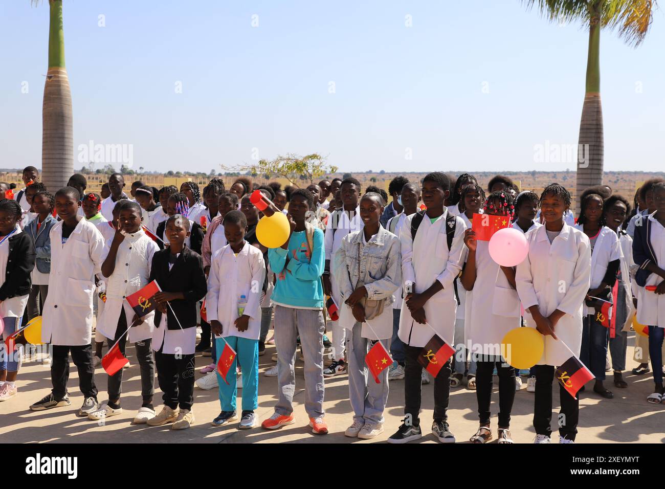 Luanda, Angola. 28th June, 2024. Students at the China-Angola ...