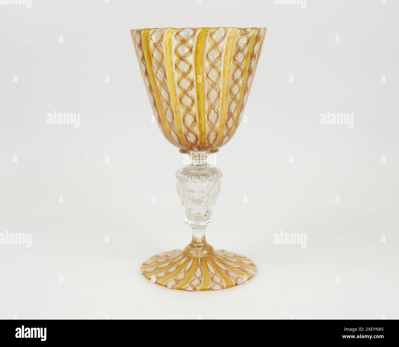 Antique 1900s salviati venetian glass goblet hi-res stock photography ...