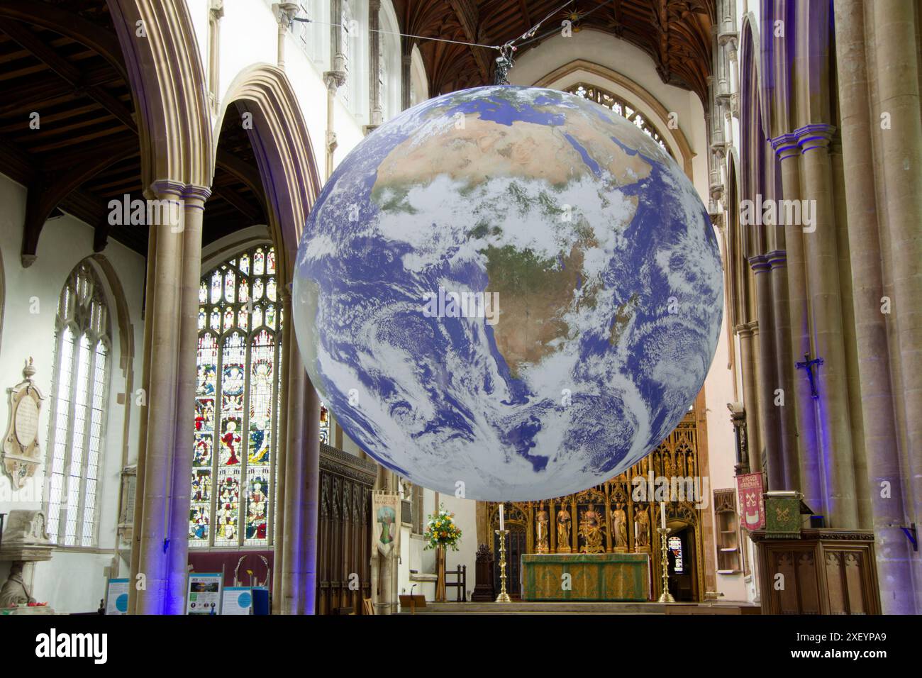 Gaia globe artwork on display in the chancel of St Peter Mancroft ...