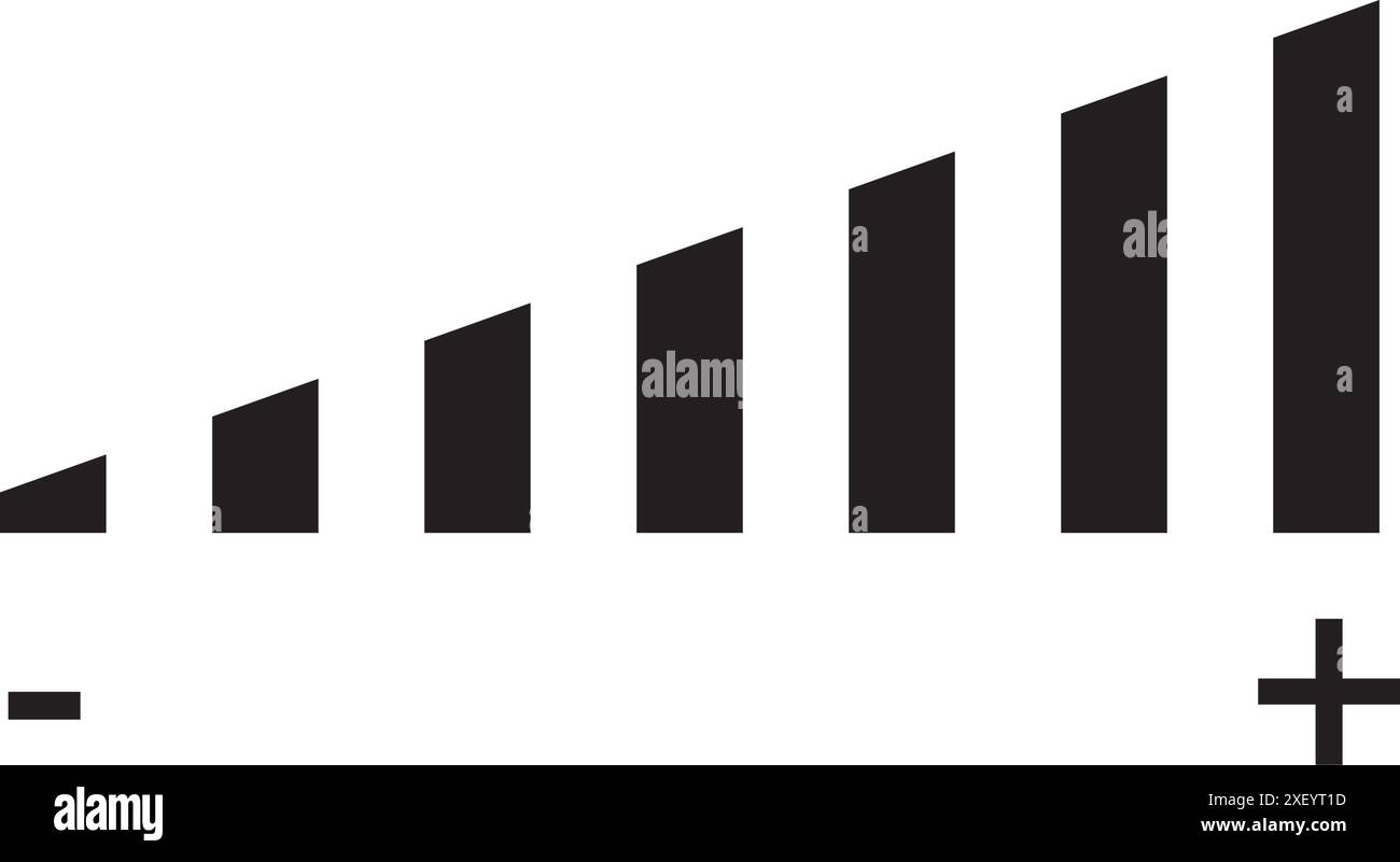 Level volume icon vector. Sign audio adjusment vector. Sound control ...
