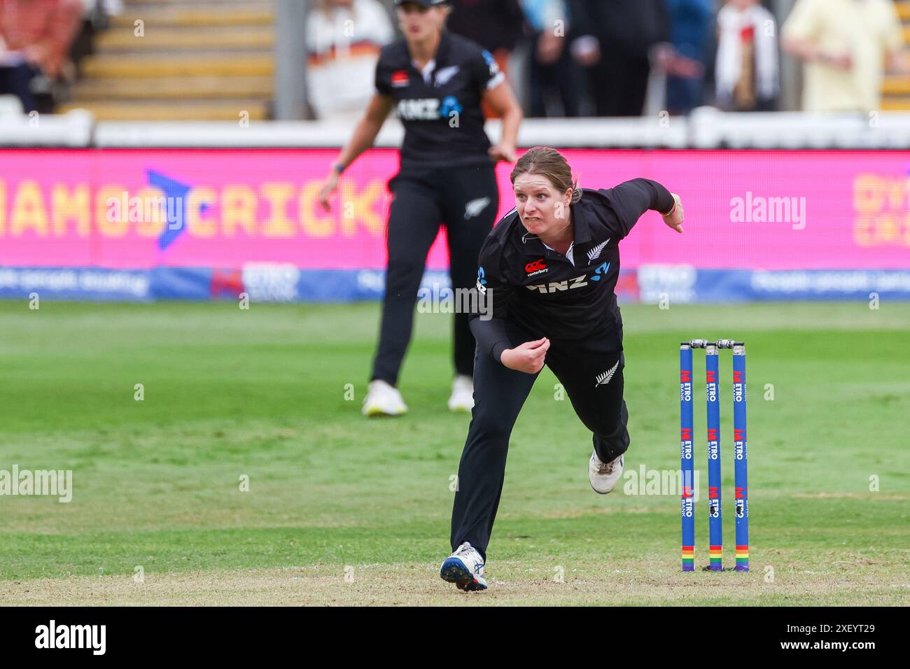 Worcester, UK. 30th June, 2024. Brooke Halliday of New Zealand in ...