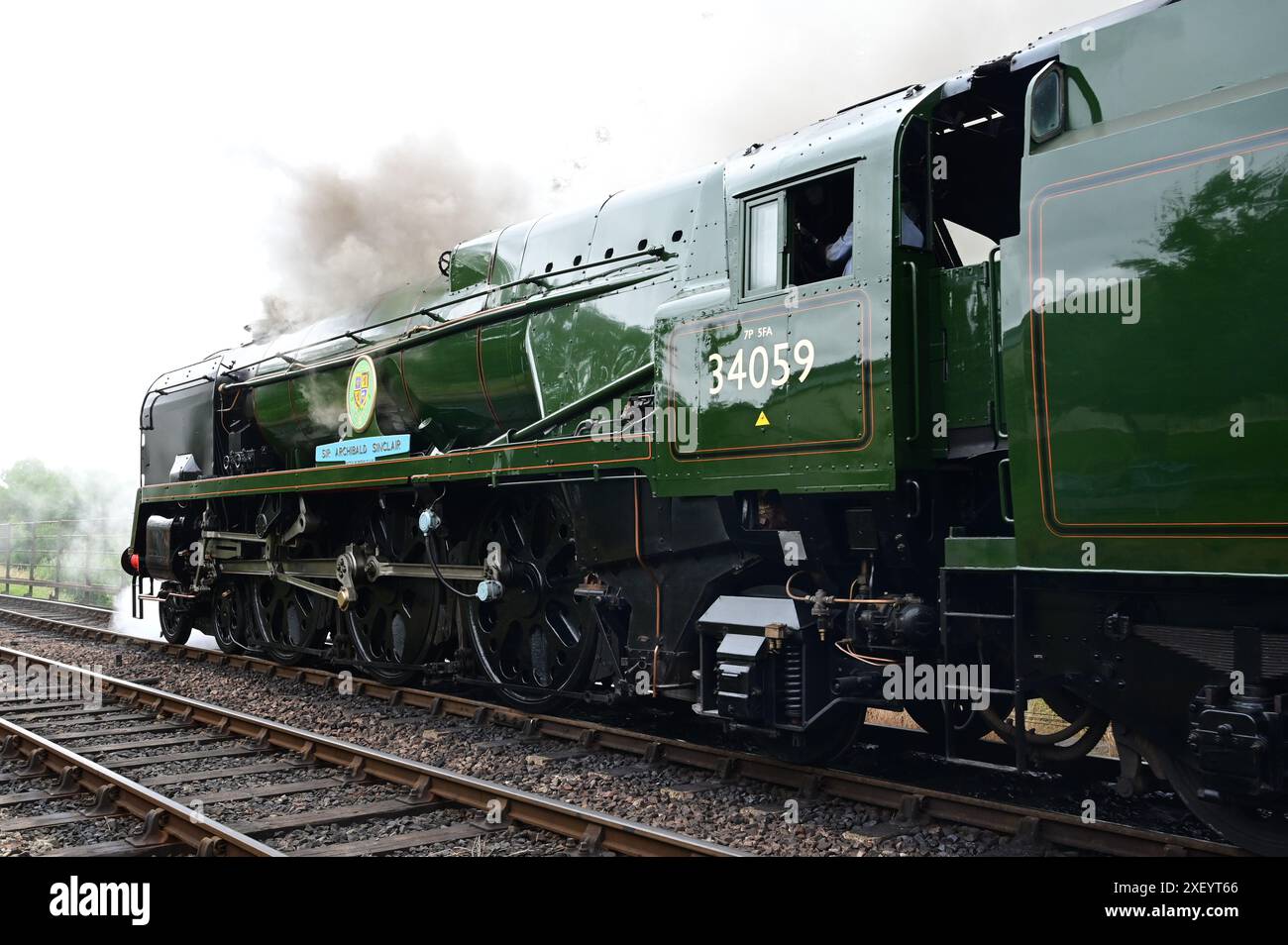 Sir Archibald Sinclair a rebuilt Battle of Britain class locomotive ...